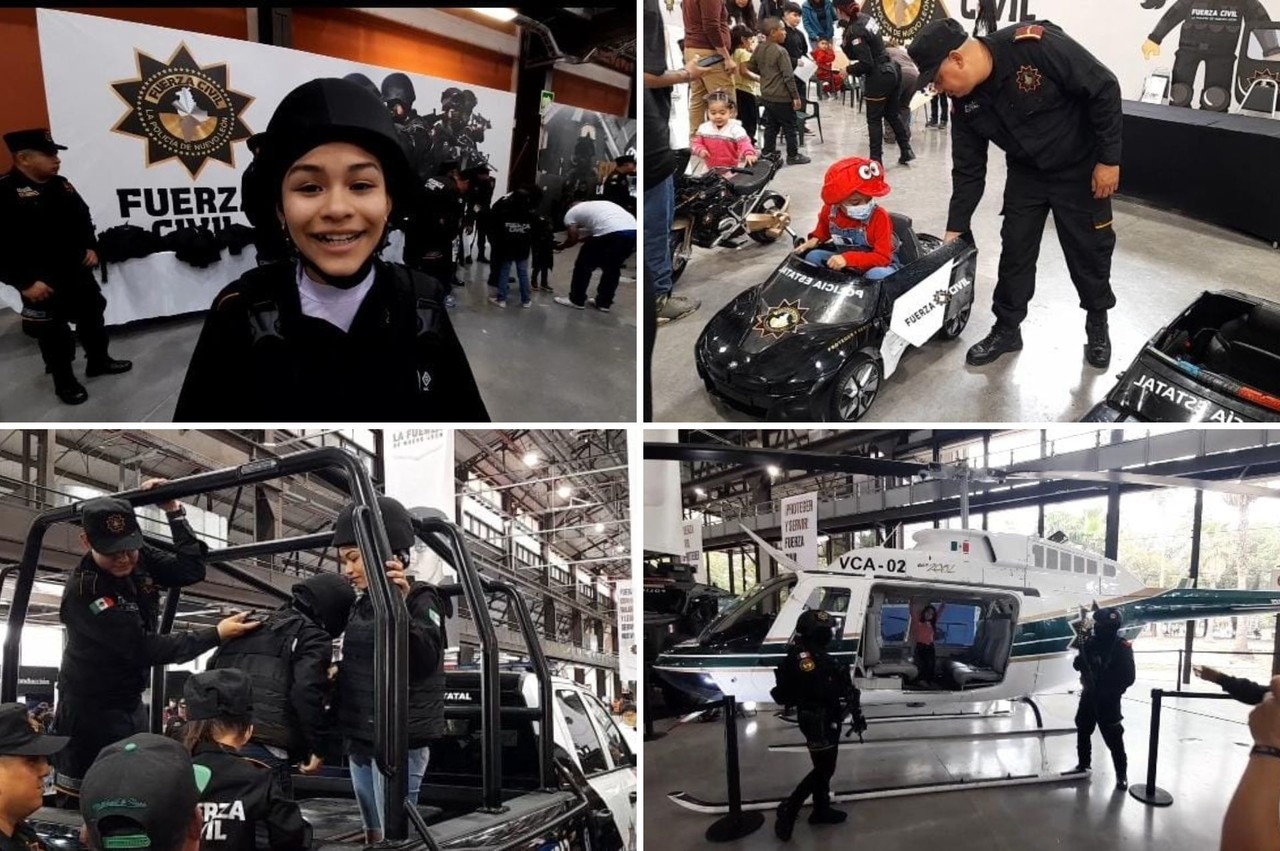 Chicos Y Grandes Disfrutan De La Exposición De Fuerza Civil