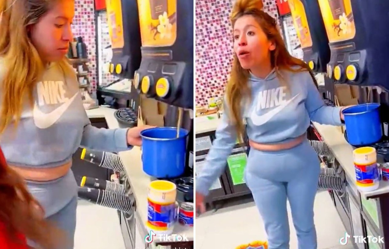 Exhiben reacción de 'Lady Café' y se hace viral