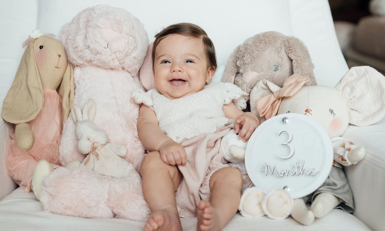 Samuel y Mariana festejan los 3 meses de Mariel