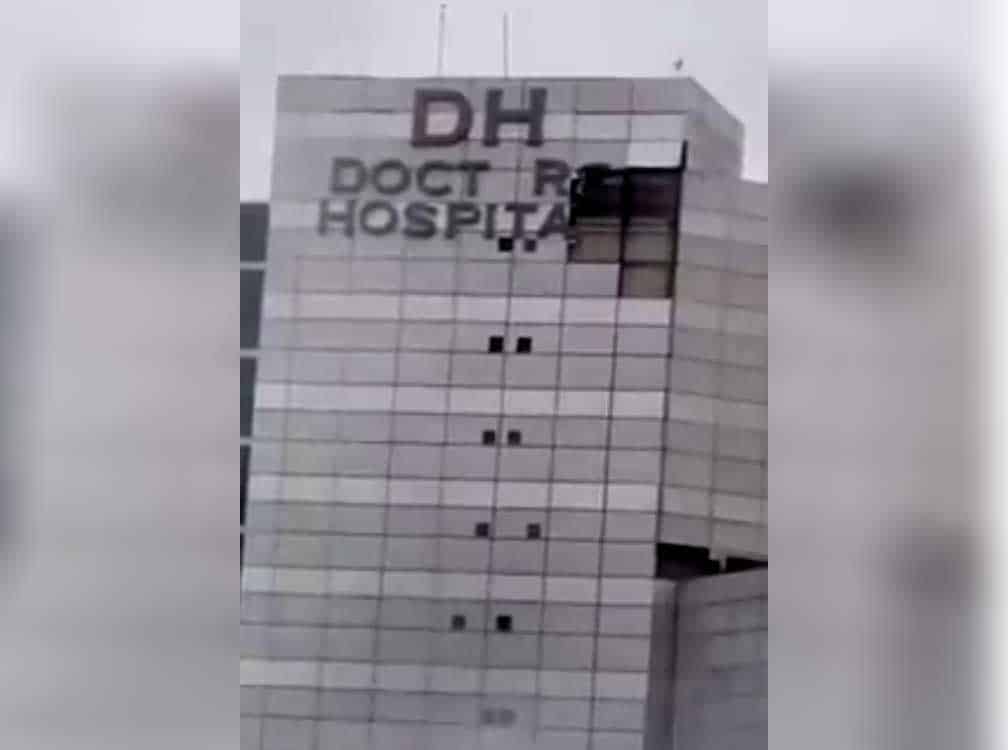 'Hanna' daña fachada del Doctors Hospital en Monterrey