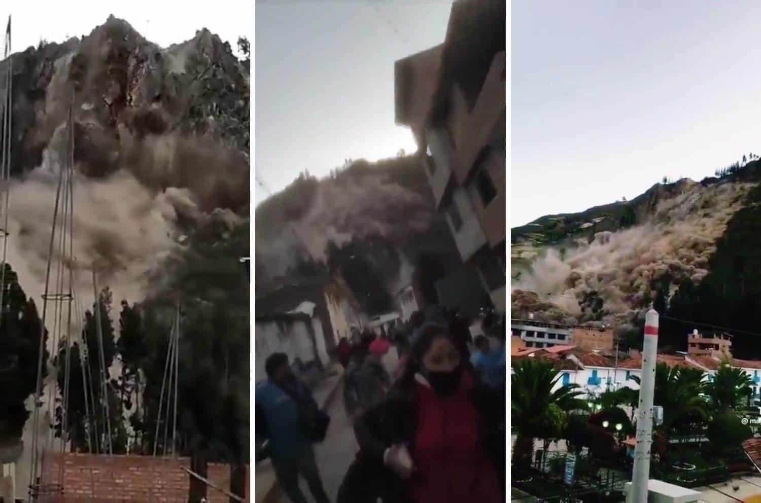 Video: Se desmorona cerro en Perú y deja 70 casas sepultadas